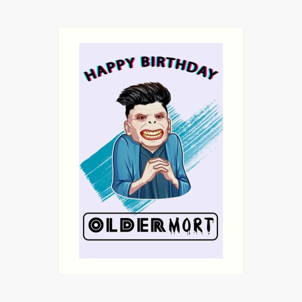 "Oldermort Birthday Card, Horror cards, Funny Birthday Card, Oldermort ...