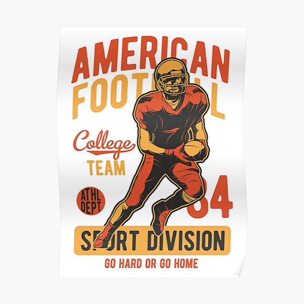 "American Football College Team" Poster by renju1902 | Redbubble