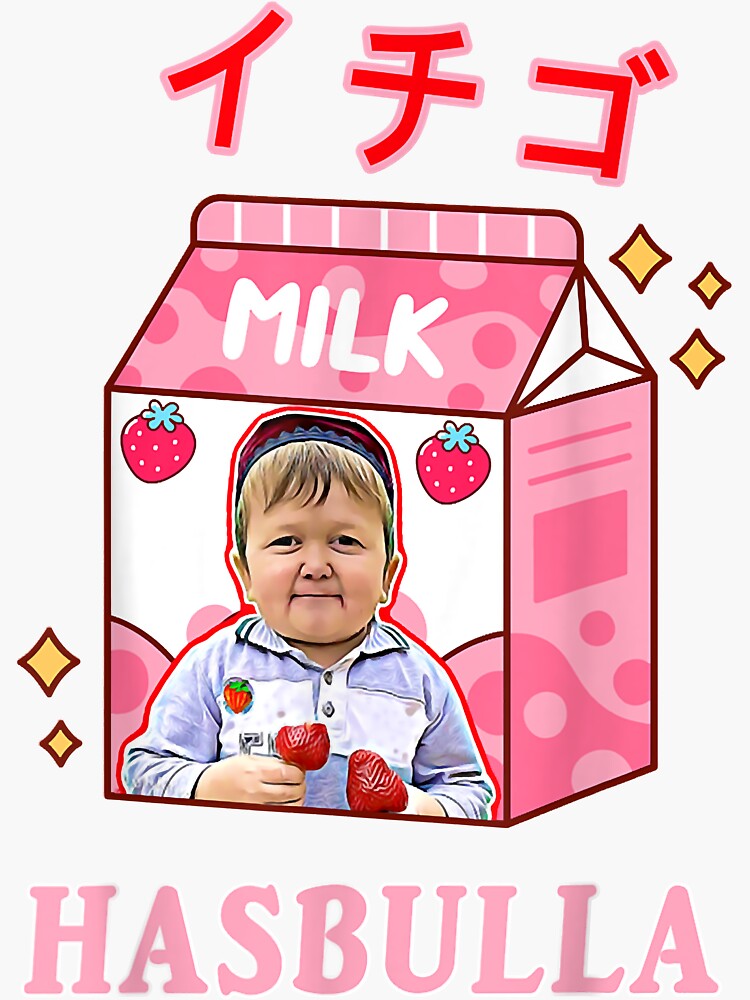 "Funny Hasbulla Hasbullah strawberry Japanese smile" Sticker for Sale ...