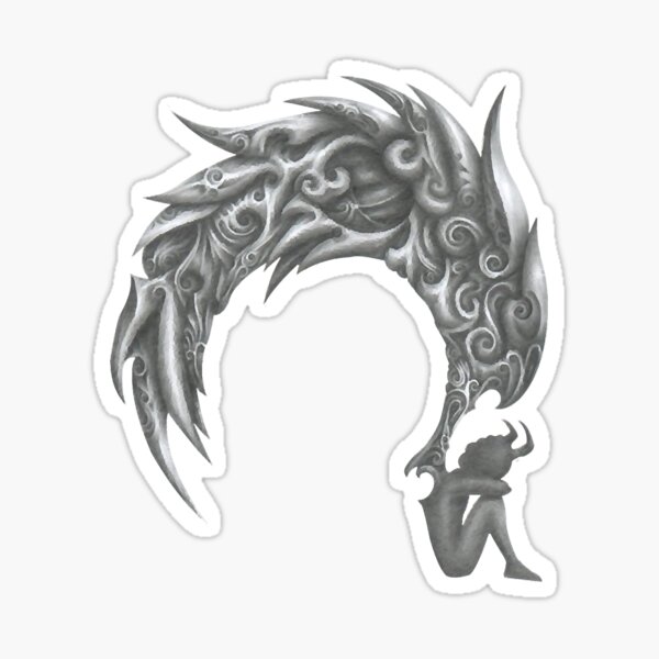 "fallen angel " Sticker for Sale by vitoriabegn | Redbubble