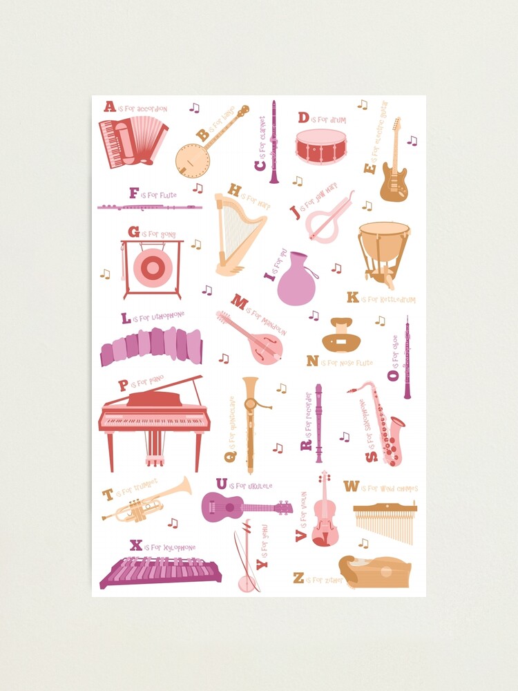 "Musical Instrument Alphabet" Photographic Print for Sale by ...