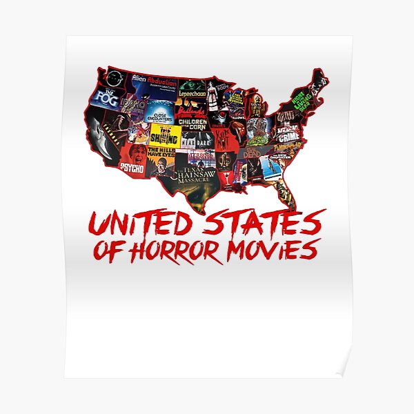 "United States Of Horror Movie Map, Halloween 2021, Horror Fan, Scary ...
