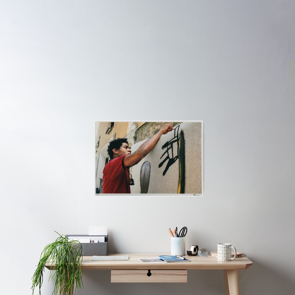 "Jean-Michel At Work || 1983 Vintage Photograph " Poster for Sale by ...