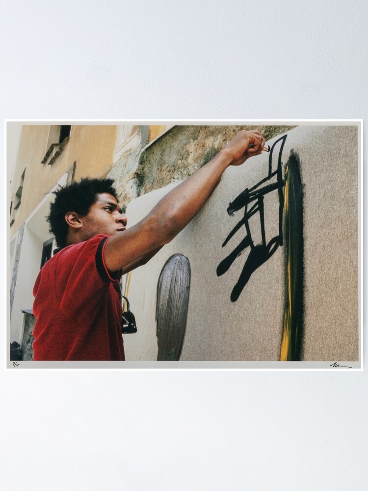 "Jean-Michel At Work || 1983 Vintage Photograph " Poster for Sale by ...