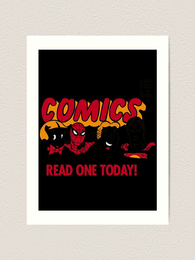 "Comics Read One Today! Spinner Rack Topper Original Characters " Art ...