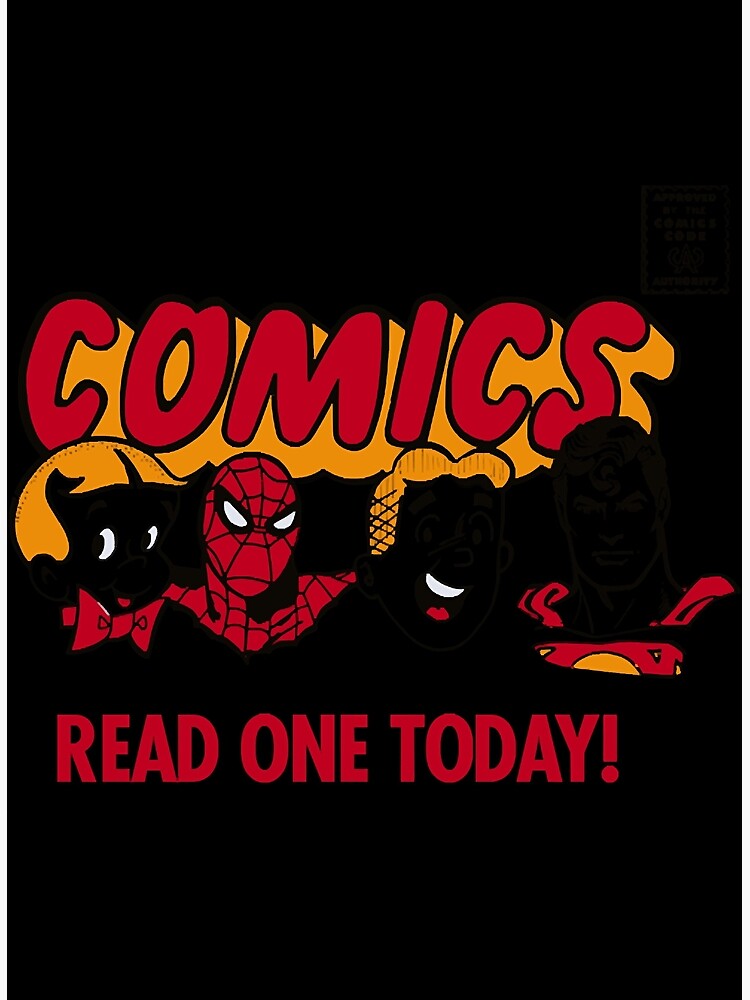 "Comics Read One Today! Spinner Rack Topper Original Characters ...