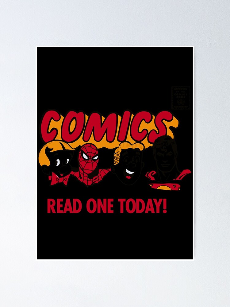 "Comics Read One Today! Spinner Rack Topper Original Characters ...