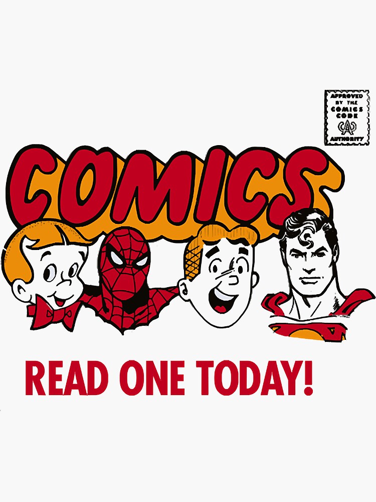"Comics Read One Today! Spinner Rack Topper Original Characters ...