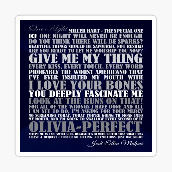 "Miller Hart quote - love is in the pages of a book" Sticker for Sale ...