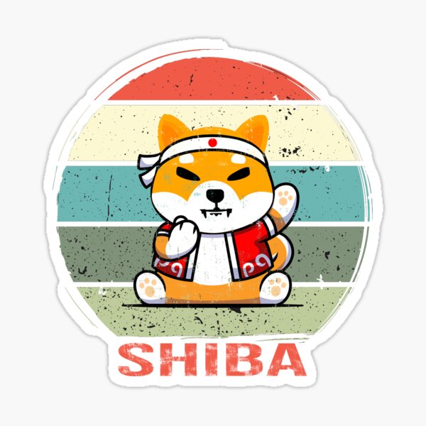 "Shiba Ino meme coin design for trader entrepreneur" Sticker for Sale ...