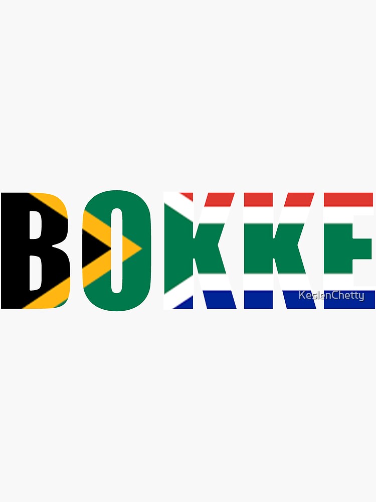 "Bokke" Sticker for Sale by KeslenChetty | Redbubble
