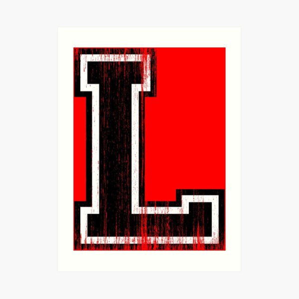 "Big Varsity Letter L" Art Print for Sale by adamcampen | Redbubble