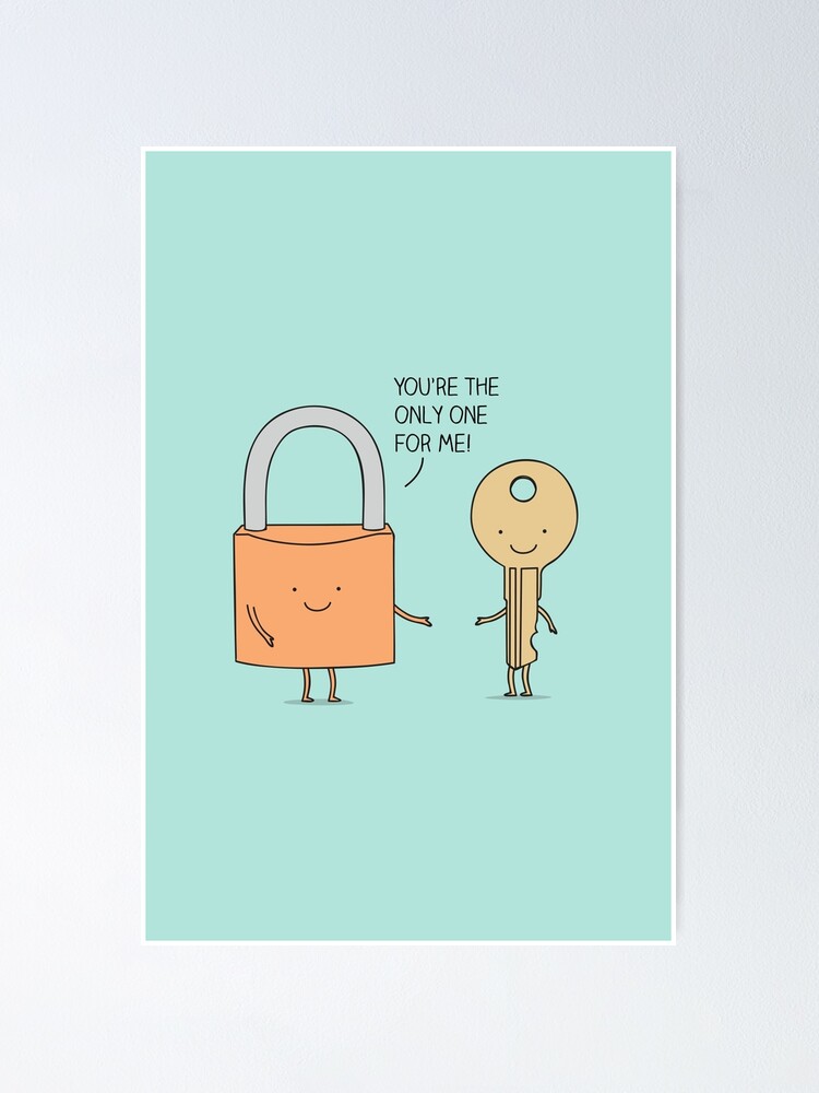 "Lock and key" Poster by Milkyprint | Redbubble