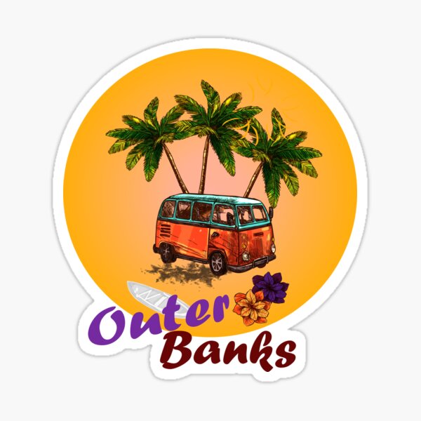 "Outerbanks North Carolina" Sticker for Sale by med-gr | Redbubble