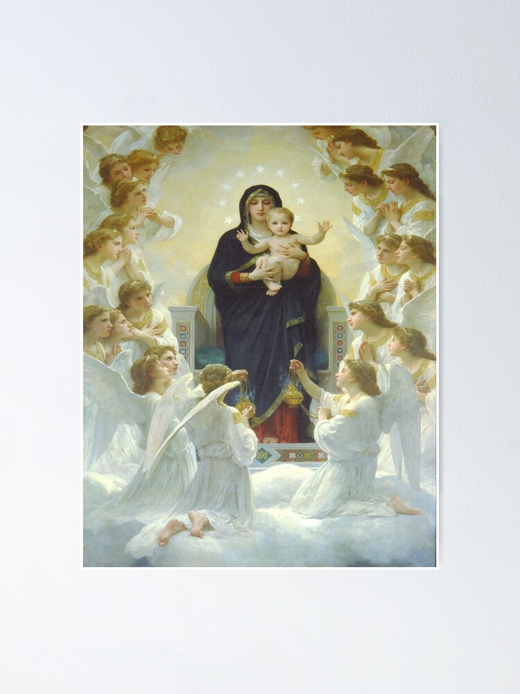 "William Adolphe Bouguereau - The Virgin with Angels" Poster for Sale ...