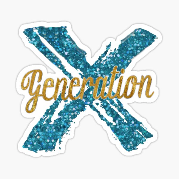 "Generation X" Sticker for Sale by PurplePeacock | Redbubble