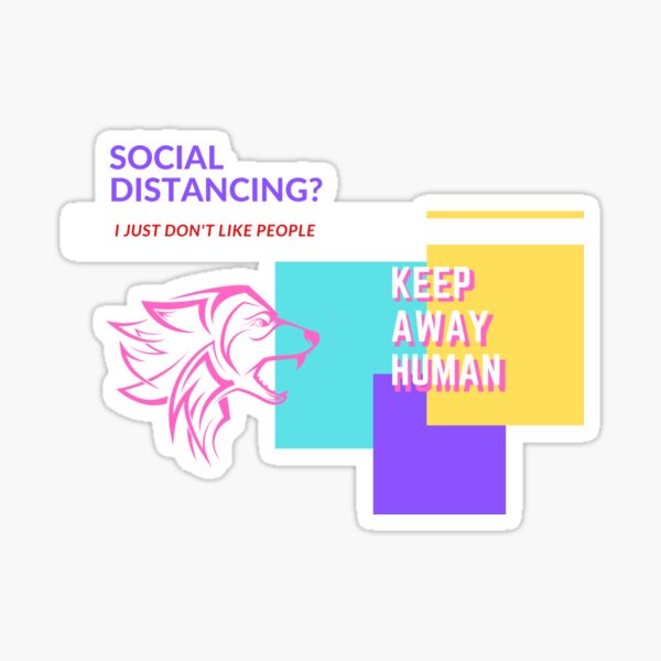 "Pink loner wolf " Sticker for Sale by NeatSimple | Redbubble