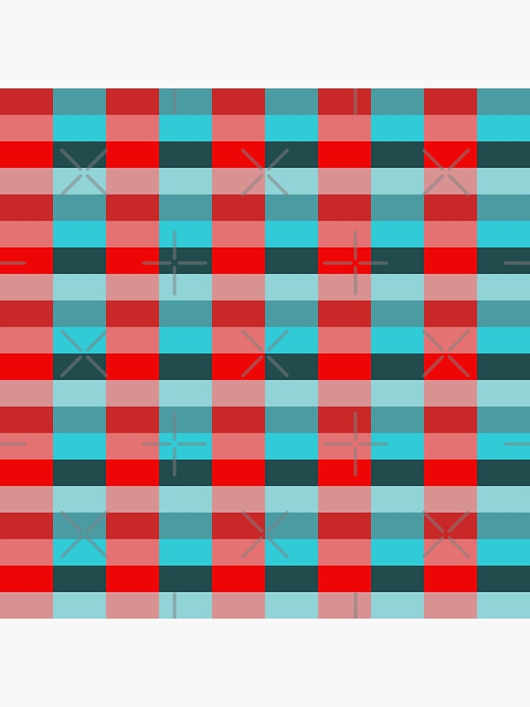 "red and blue checkered background design" Poster by Raiwanshop | Redbubble