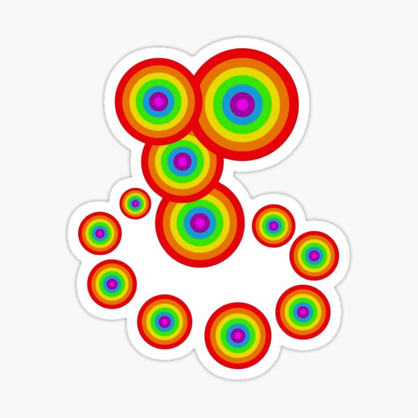 "[Pattern] - The rainbow circle" Sticker for Sale by PeterMun1007 ...