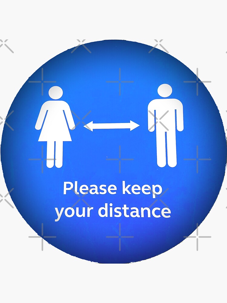 "Keep your distance" Sticker for Sale by Stratoguayota | Redbubble