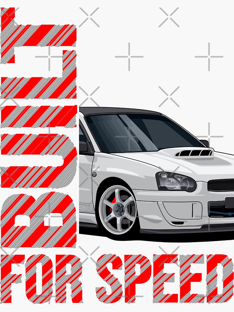 "Built For Speed Impreza WRX STI" Sticker for Sale by PurpleDome ...