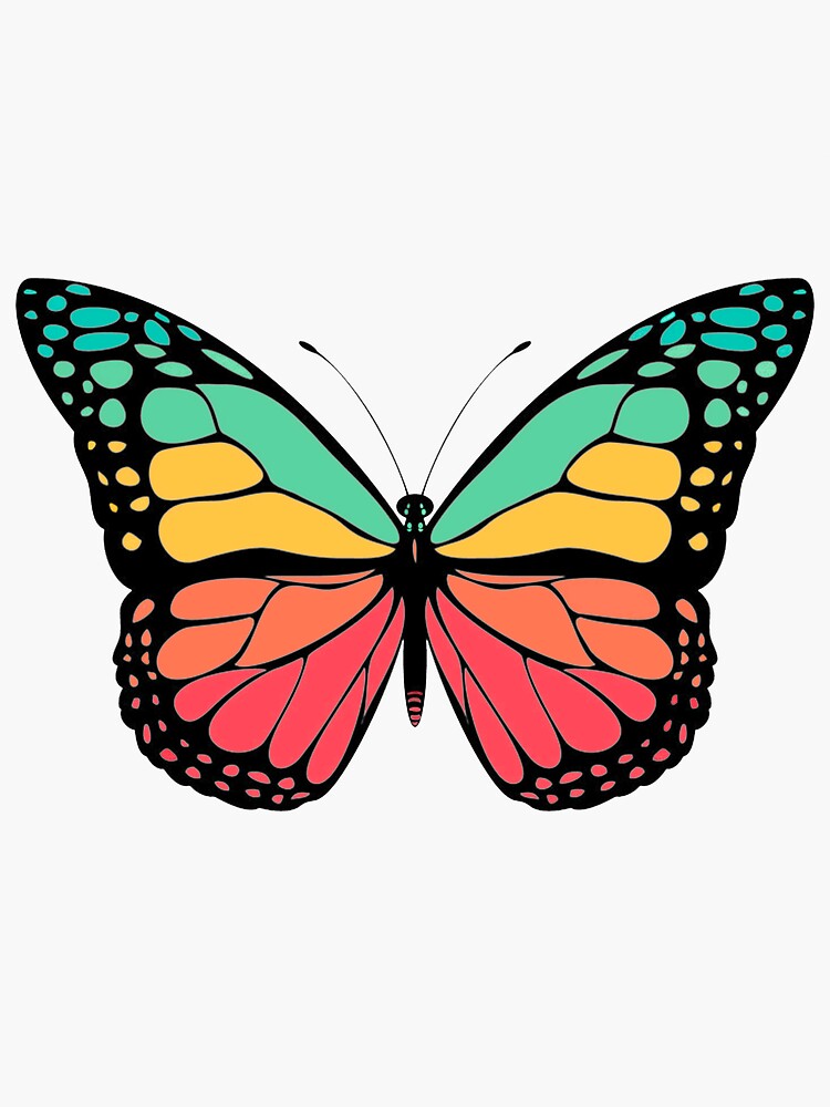 "pan pride butterfly" Sticker for Sale by alanxshby | Redbubble