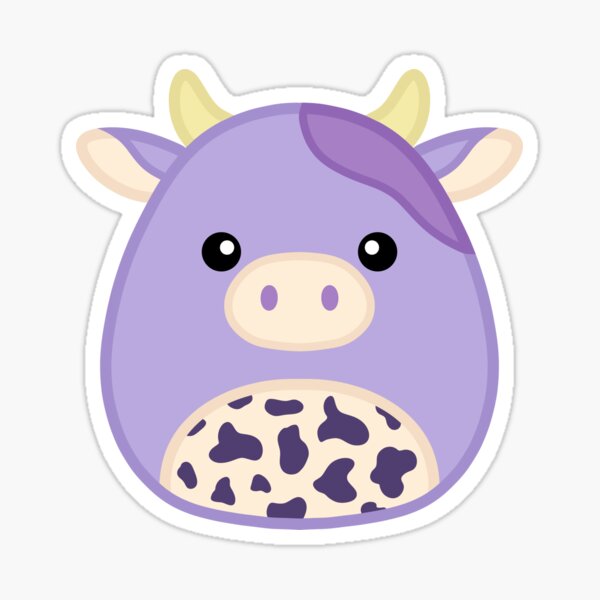 "Bubba Squishmallow - Cow!" Sticker for Sale by ArtishByJRose | Redbubble