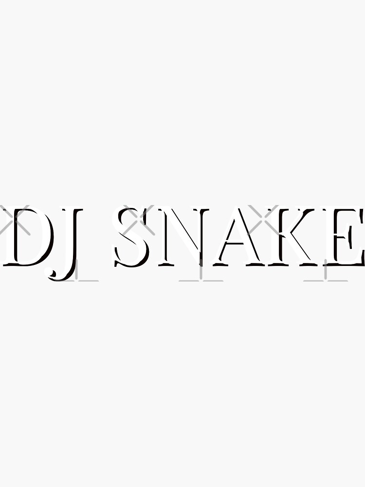 "DJ snake logo" Sticker by CCBS | Redbubble