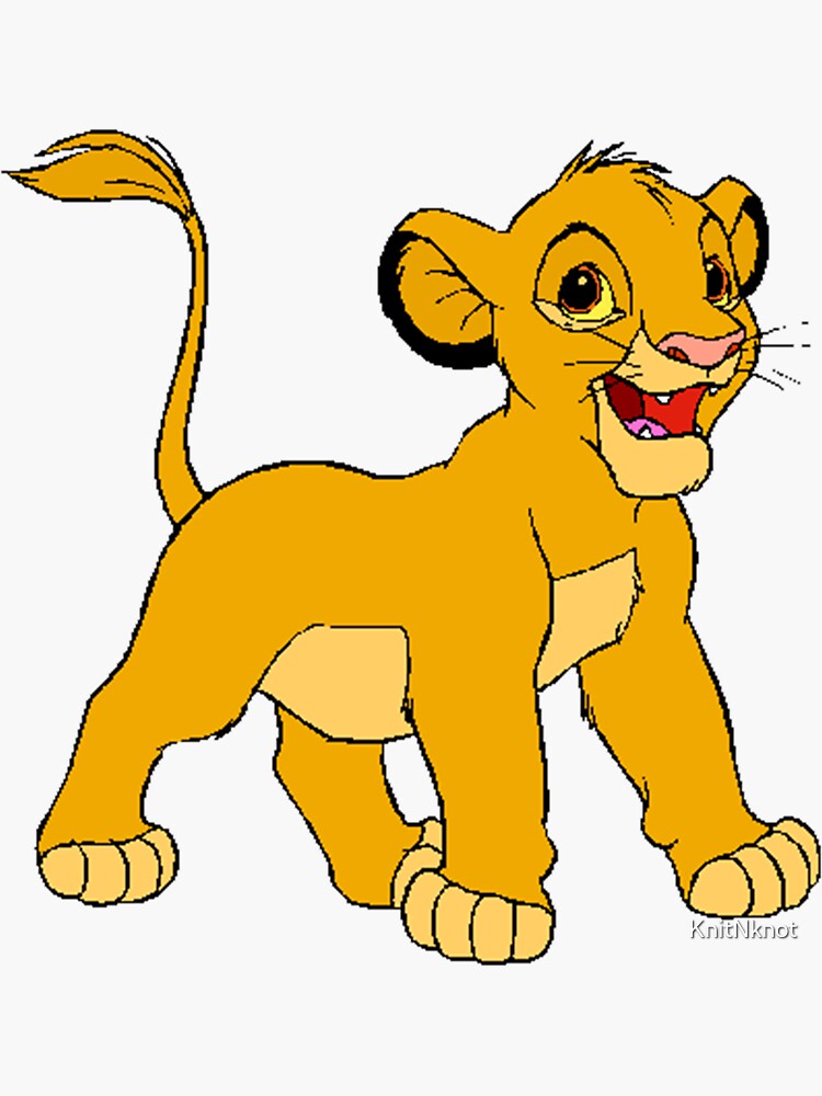 "simba kid" Sticker for Sale by KnitNknot | Redbubble