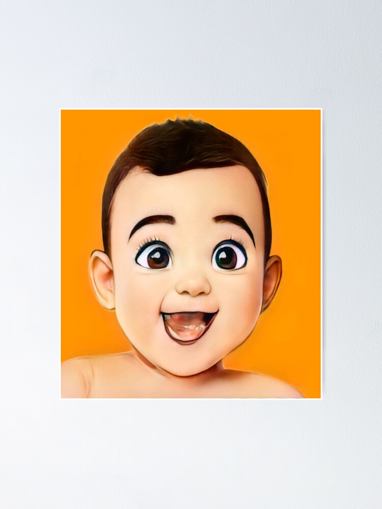 "cute face baby cartoon" Poster by henhen2 | Redbubble
