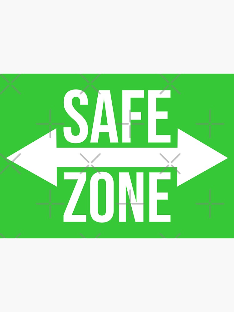 "Safe zone green" Sticker for Sale by DeliriousSteve | Redbubble