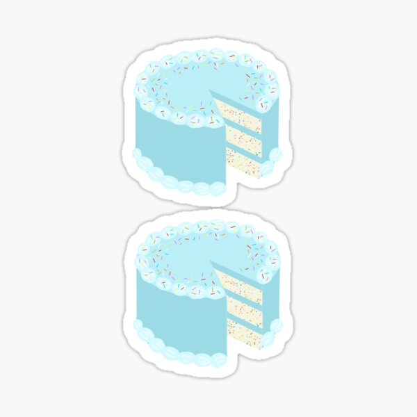 "Blue Funfetti Cakes - Two Pack - Blank" Sticker for Sale by ...
