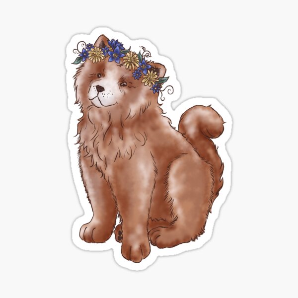 "Minnie the Chow" Sticker for Sale by Genardi | Redbubble