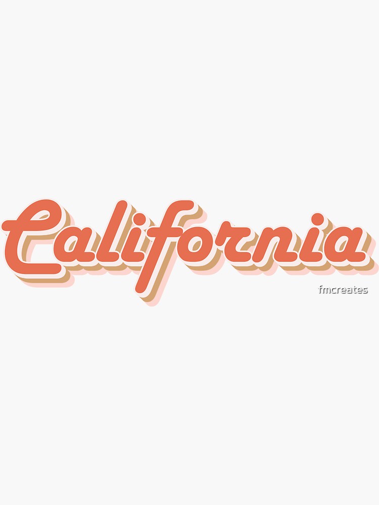 "California" Sticker for Sale by fmcreates | Redbubble