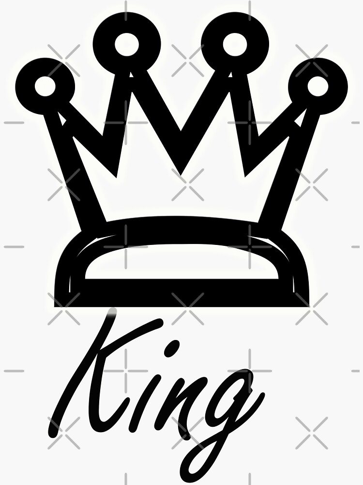 "King Crown" Sticker by YasankaHemal | Redbubble