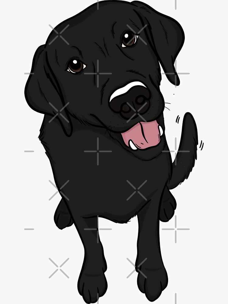 "Adorable Black Lab" Sticker for Sale by rmcbuckeye | Redbubble