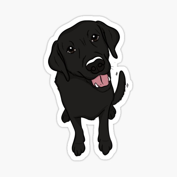 "Adorable Black Lab" Sticker for Sale by rmcbuckeye | Redbubble