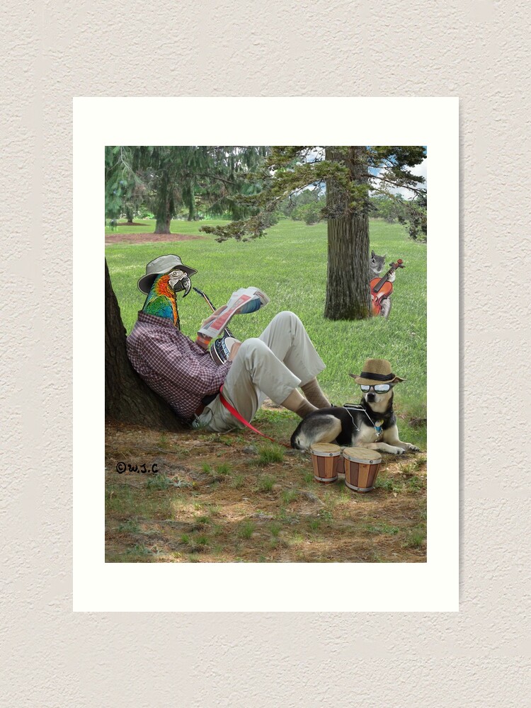 "Bongo Dog Wag" Art Print by stanzan | Redbubble