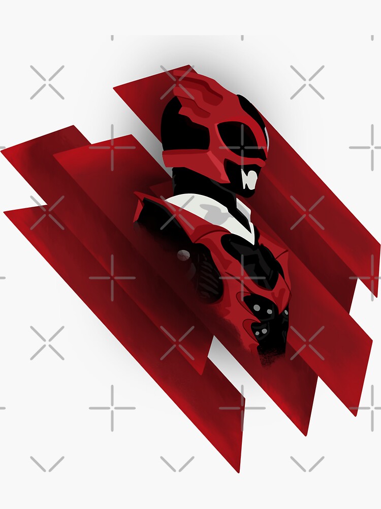 "Red Psycho Ranger" Sticker for Sale by xanderdegreat | Redbubble