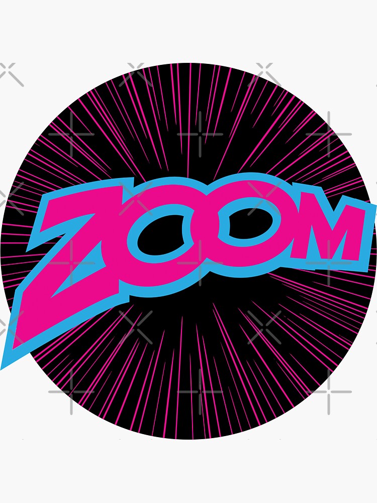 "ZOOM, Pink and Blue Graphic" Sticker for Sale by DesignsByDarrin ...
