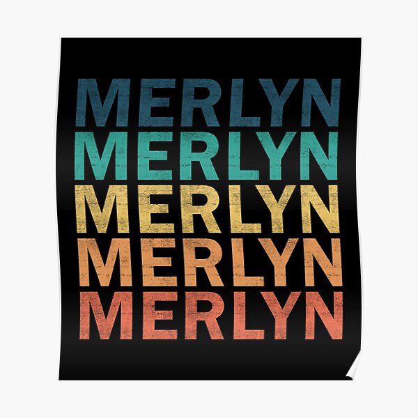Póster «Camiseta con nombre de Merlyn - Camiseta de artículo de regalo ...