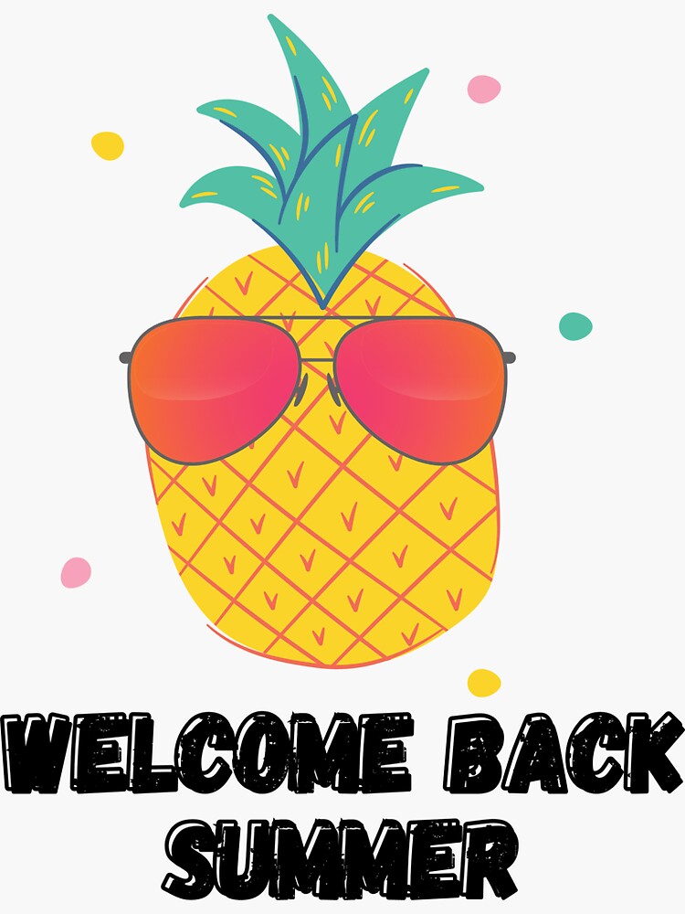 "Welcome back summer" Sticker by Cuteyness | Redbubble