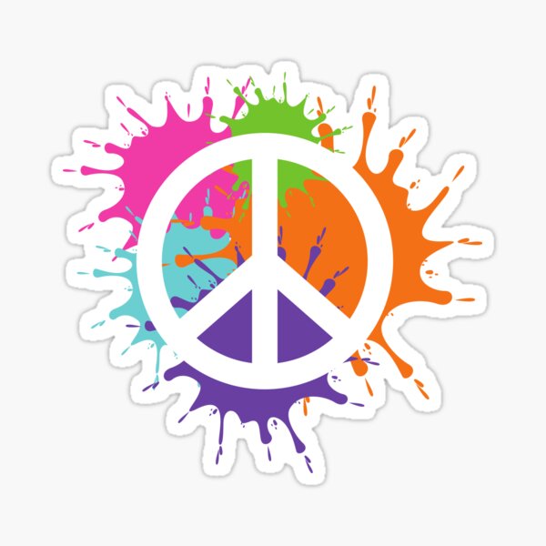 "Peace Colorful Logo " Sticker for Sale by Something1027 | Redbubble
