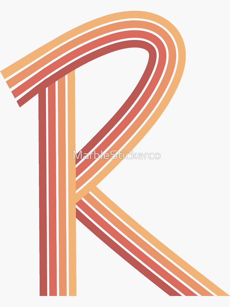 "Letter R" Sticker by MarbleStickerco | Redbubble