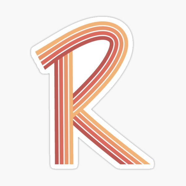 "Letter R" Sticker by MarbleStickerco | Redbubble
