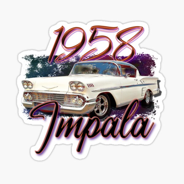 "1958 Chevy Impala " Sticker for Sale by AGED Limited | Redbubble