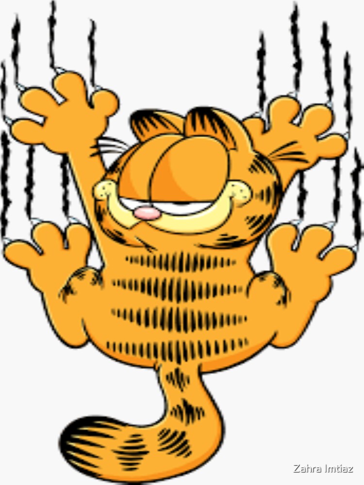 "Garfield Scratch" Sticker for Sale by zahraimtiaz | Redbubble