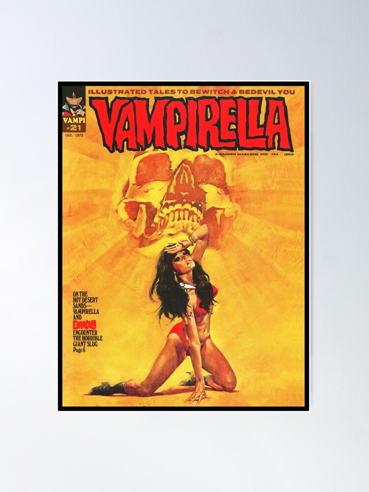 "A GREAT VINTAGE VAMPIRELLA MAGAZINE COVER!" Poster for Sale by ...