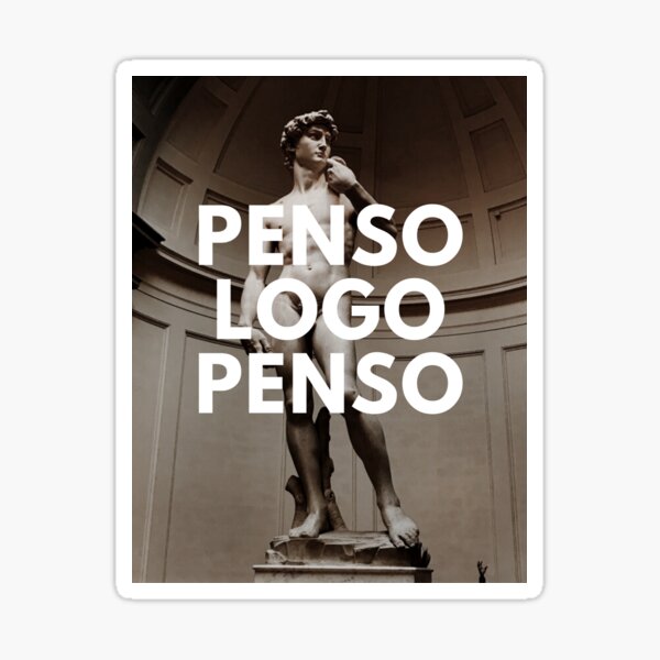 "Penso logo penso" Sticker for Sale by jeffersonjuno | Redbubble