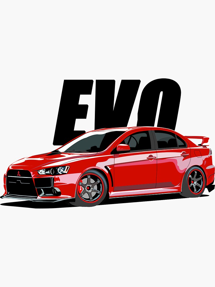 "JDM EVO X CAR DESIGN" Sticker for Sale by ANYSTORE99 | Redbubble